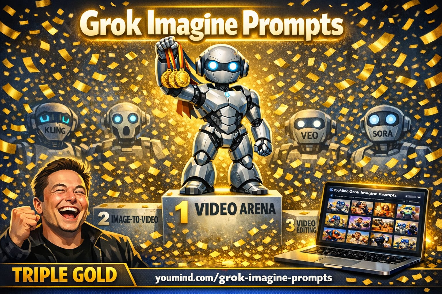 Grok Imagine Prompts - High-Signal AI Video Prompt Library - YouMind